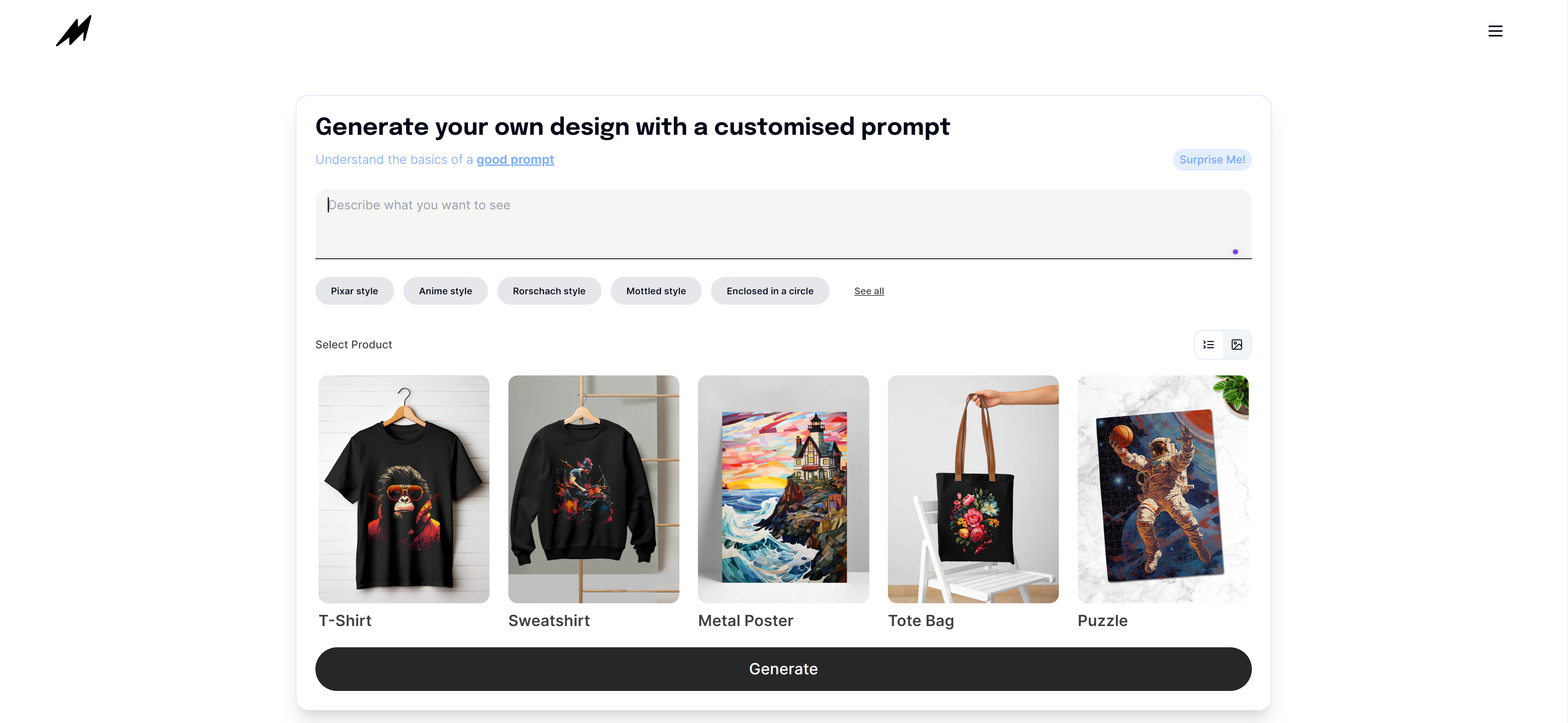 AI Merch Maker | Make amazing, unique products with AI-generated ...